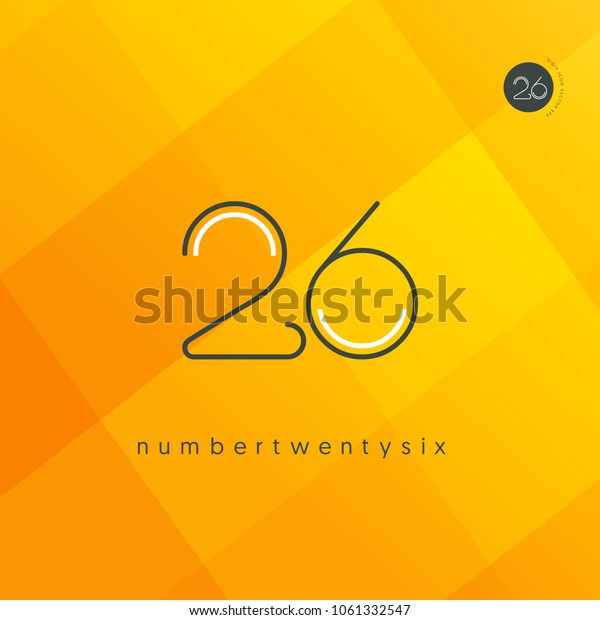 Number Twenty Six Digit 26 Logo Stock Vector (Royalty Free) 1061332547 ...