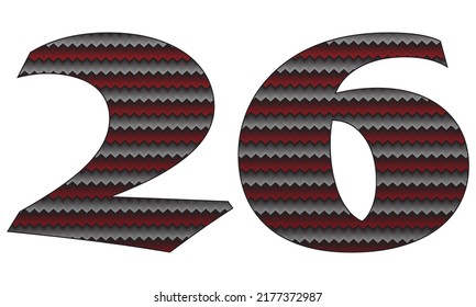 Number Twenty Six Jersey Pattern Vector Stock Vector (Royalty Free ...