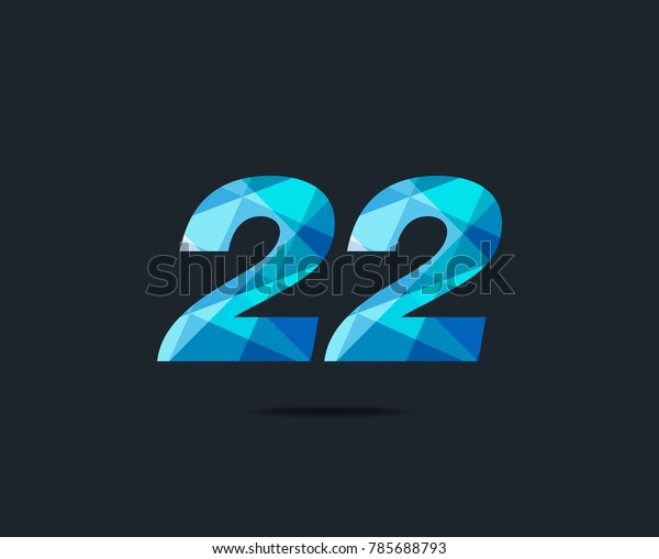 Number Twenty Two 22 Logo Icon Stock Vector (Royalty Free) 785688793 ...