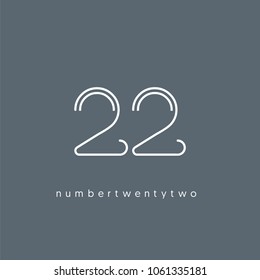 Number Twenty Two Digit 22 Logo Stock Vector (Royalty Free) 1061335181 ...