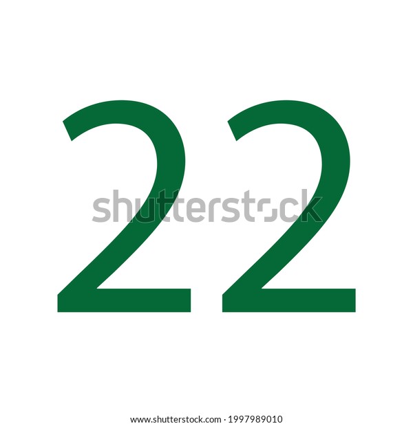 Number Twenty Two Simple Clip Art Stock Vector (Royalty Free ...