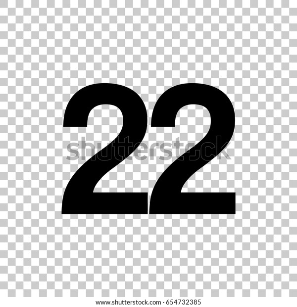 Number Twentytwo 22 Isolated On Transparent Stock Vector (Royalty Free ...