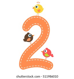 Number Two Birds Stock Vector (Royalty Free) 511986010
