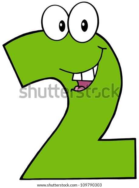 Number Two Funny Cartoon Mascot Character Stock Vector (Royalty Free ...