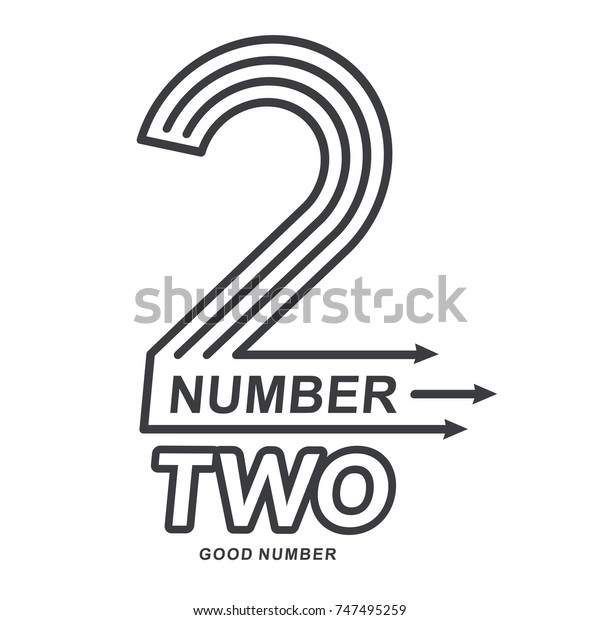Number Two Logo Templates Black White Stock Vector (Royalty Free ...
