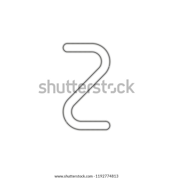 Number Two Numeral Simple Letter Dotted Stock Vector (Royalty Free ...