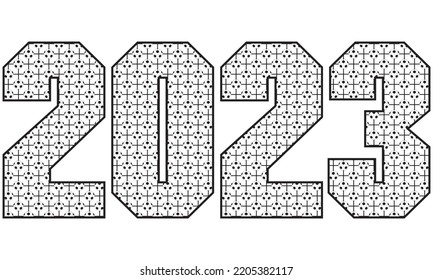 Number Two Thousand Twentythree Soccer Ball Stock Vector (Royalty Free ...