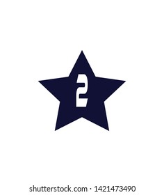 Number Two Vector Star Shape Stock Vector (Royalty Free) 1421473490 ...