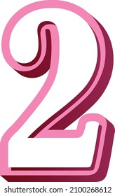 Number Two Written 3d On White Stock Vector (Royalty Free) 2100268612 ...