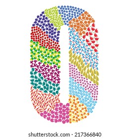 Number Zero Alphabet Graphic Illustration Design 스톡 일러스트 243215473 ...