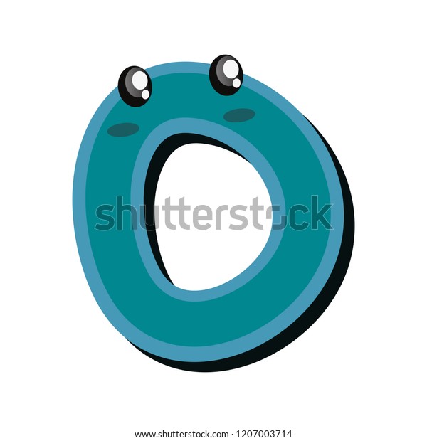 Number Zero Cartoon On White Background Stock Vector (Royalty Free ...