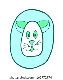 Number Zero Cat Doodles Style Kids Stock Vector (Royalty Free ...