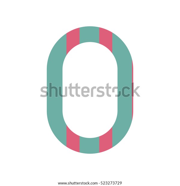 Number Zero Design Vertical Colorful Striped Stock Vector (Royalty Free ...