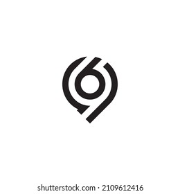 Numbers 9 6 96 69 Simple Stock Vector (Royalty Free) 2109612416 ...