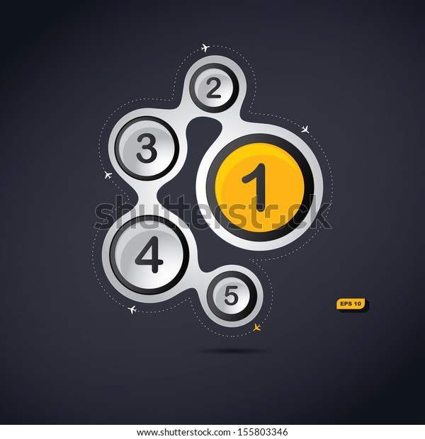 Numbers Airplanes Way Stock Vector (Royalty Free) 155803346 | Shutterstock