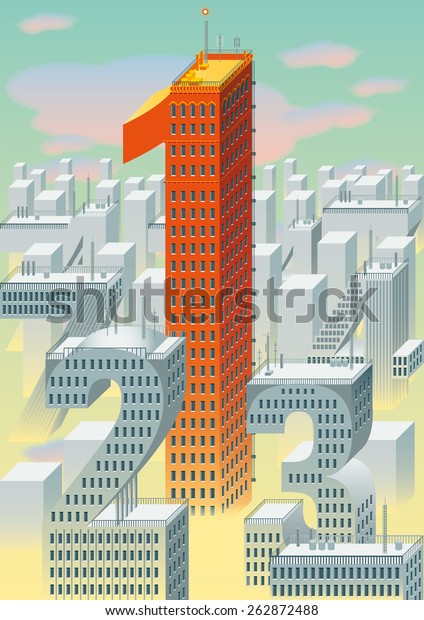 Numbers Buildings View Number One Tallest: vetor stock (livre de ...