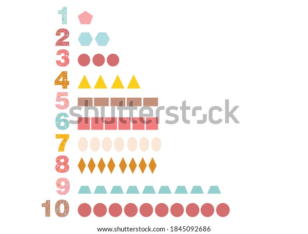 Numbers Children Examples 110 Kids Learning Stock Vector (Royalty Free ...