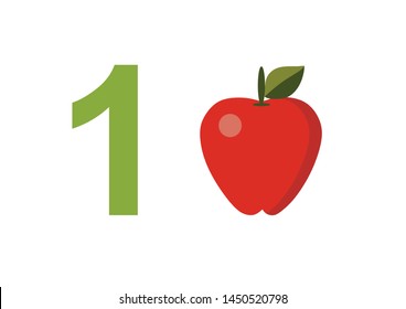 Numbers Children Examples Kids Learning Material Stock Vector (Royalty ...