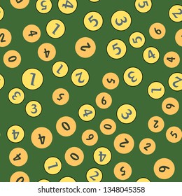 Numbers Circles Education School Concept Seamless Stock Vector (Royalty ...