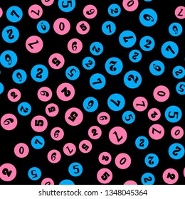 Numbers Circles Education School Concept Seamless Stock Vector (Royalty ...