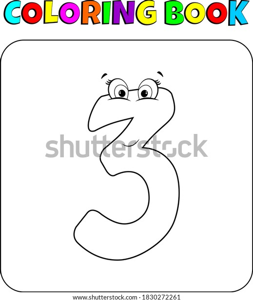Numbers Coloring Book Children Stock Vector (Royalty Free) 1830272261 ...