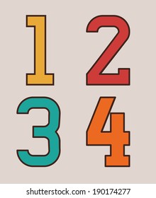 Numbers Design Over Beige Background Vector Stock Vector (Royalty Free ...