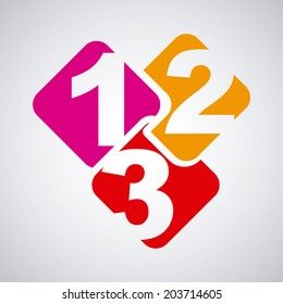 Numbers Design Over Gray Background Vector Stock Vector (Royalty Free ...