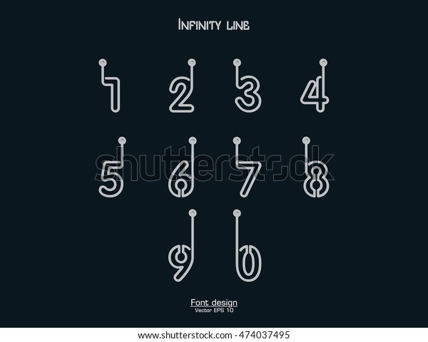 Numbers Design Vector Infinity Concept 스톡 벡터(로열티 프리) 474037495 ...
