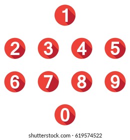 Numbers Font Calendar Icon Set Stock Vector (Royalty Free) 619574522