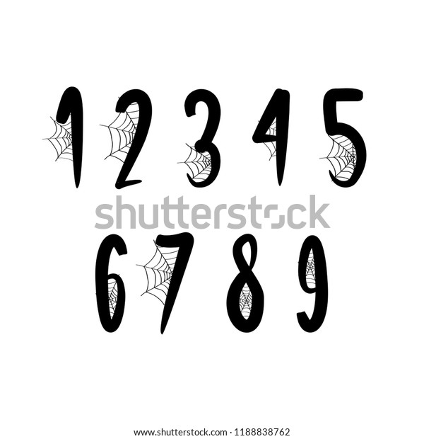 Numbers Font Halloween Stock Vector (Royalty Free) 1188838762 ...