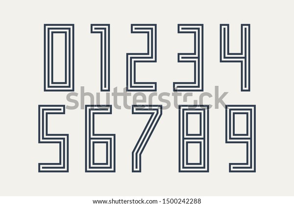 Numbers Font Sport Font Numbers Numeric Stock Vector (Royalty Free ...