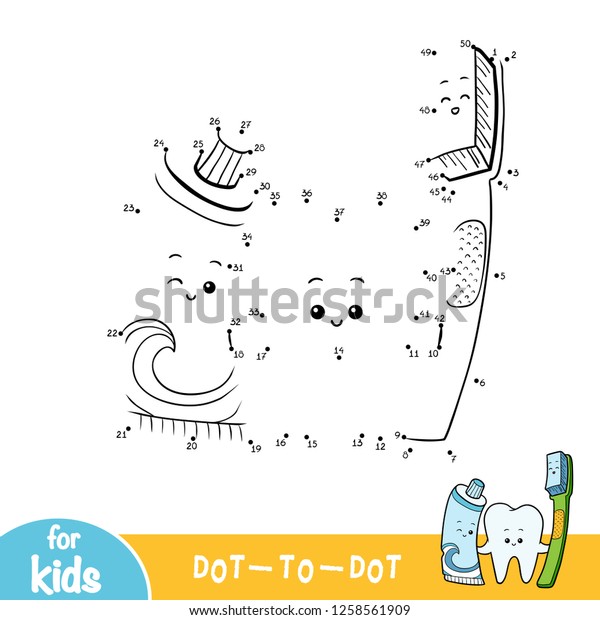 Numbers Game Education Dot Dot Game Stock Vector (Royalty Free) 1258561909