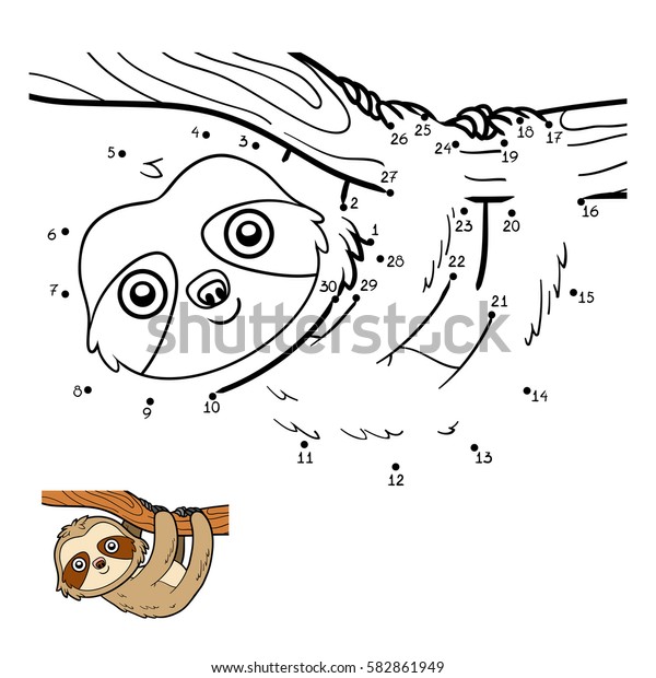 96 Sloth Color By Number Images, Stock Photos & Vectors | Shutterstock
