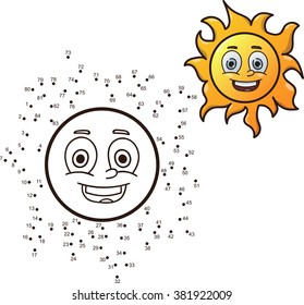 Funny Sun Be Traced Only One Stock Vector (Royalty Free) 624297800 ...