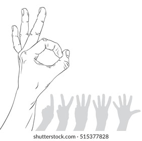 19,176 Numeral Hand Sign Images, Stock Photos & Vectors | Shutterstock