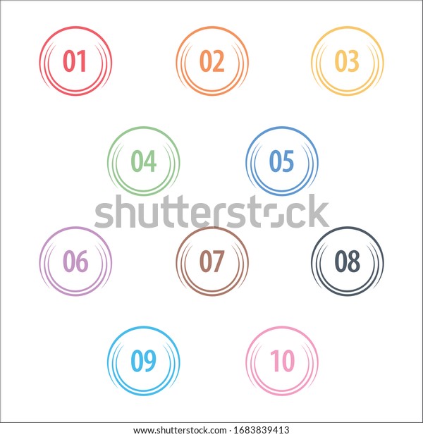 Números. Números infográficos. Puntos de viñeta: vector de stock (libre ...