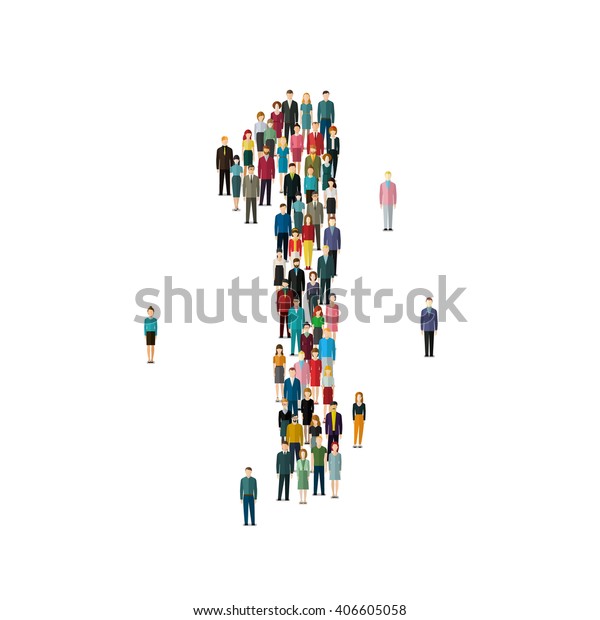 Numbers Made People Large Group People Stock Vector (Royalty Free ...
