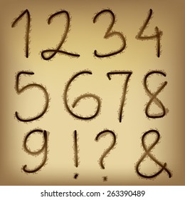 Numbers On Beach Sand Stock Vector (Royalty Free) 263390489 | Shutterstock