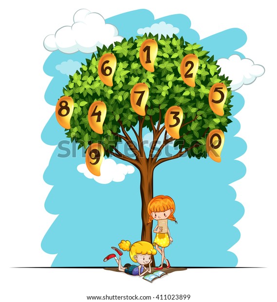 Numbers On Mango Tree Illustration: เวกเตอร์สต็อก (ปลอดค่าลิขสิทธิ์ ...