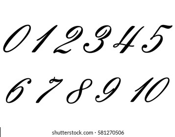 Numbers Handwritten Numbers Vector Stock Vector (royalty Free) 276292340