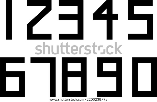 Numbers Numbers Numbers Order Font Stock Vector (Royalty Free) 2200238795 | Shutterstock