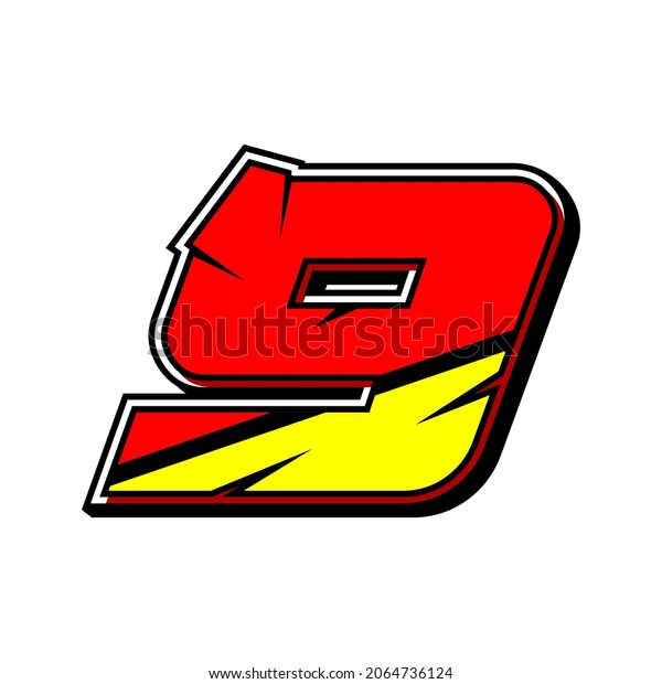 Numbers Race Icon Set Vector Simple Stock Vector (Royalty Free ...