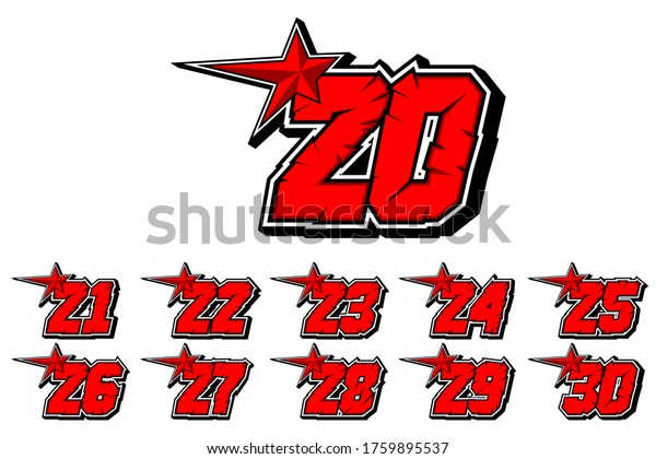 Numbers Race Icon Vectors Set Racing: Vector có sẵn (miễn phí bản quyền ...