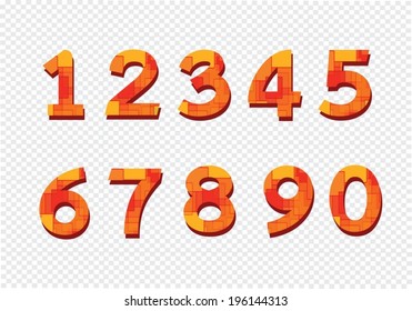 Numbers Set Illustration Abstract Number Stock Vector (Royalty Free ...
