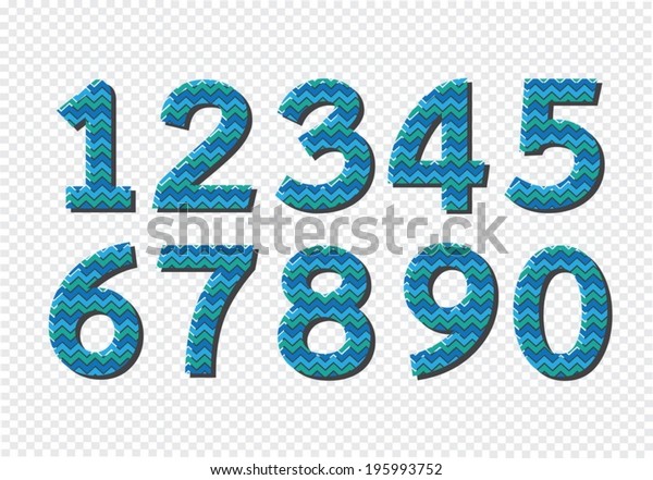 Numbers Set Illustration Abstract Number Stock Vector (Royalty Free ...