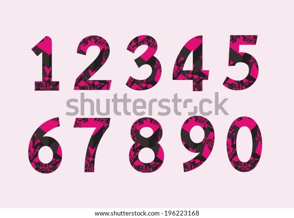 Numbers Set Illustration Abstract Number Stock Vector (Royalty Free ...