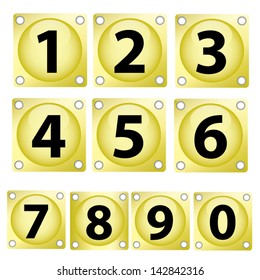 Numbers Set Vector Stock Vector (royalty Free) 142842316 | Shutterstock