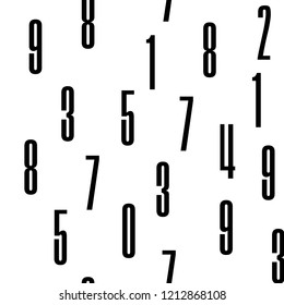Numbers Shapes Seamless Pattern Vector Numeral Stock Vector (Royalty ...