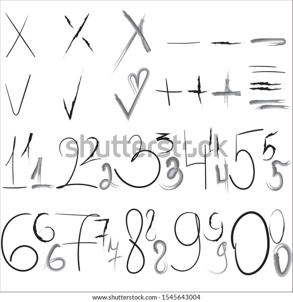 Numbers Symbols Black Stock Vector (Royalty Free) 1545643004 | Shutterstock