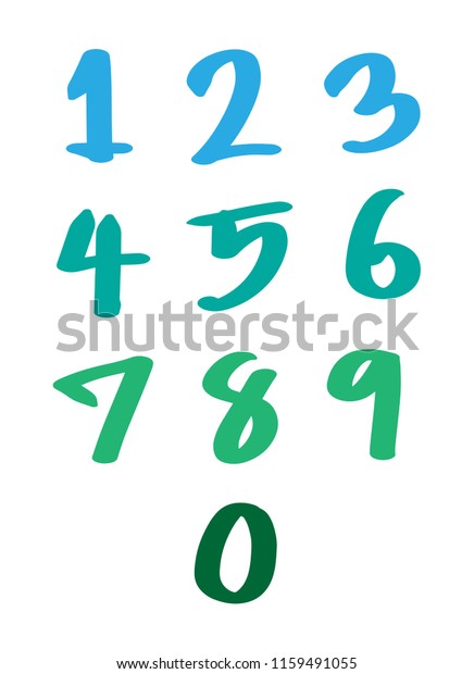 Numbers Variety Formats White Background Vector Stock Vector (Royalty ...